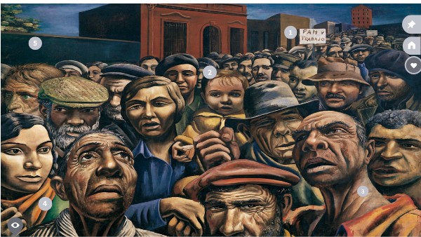 Tableau de Antonio Berni " Manifestacion"