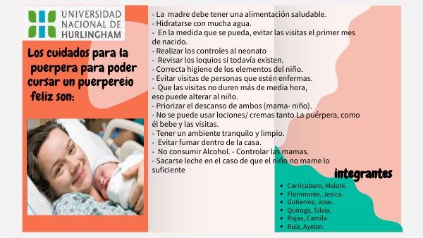 cuidados para la puerpera