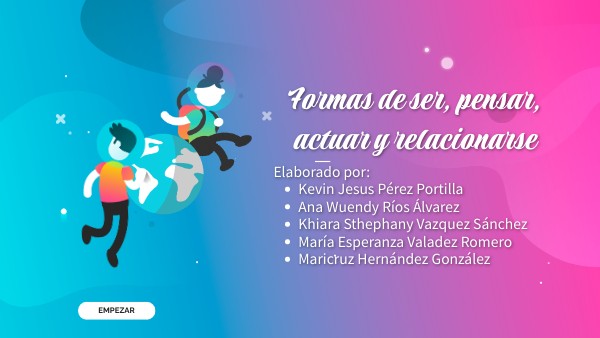 Formas de ser, pensar, actuar y relacionarse