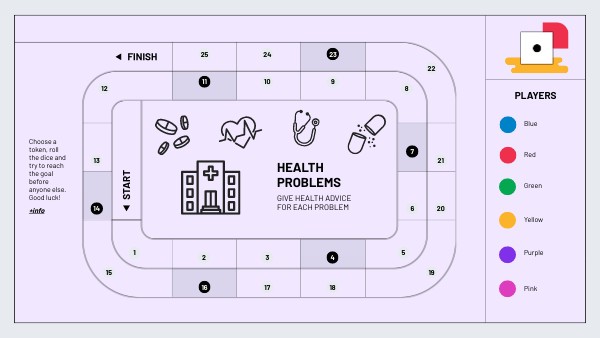 Health problems board game