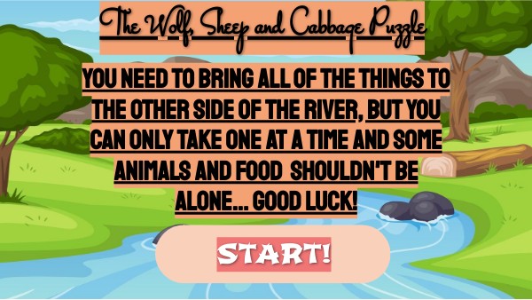 The Wolf, Sheep and Cabbage Puzzle.