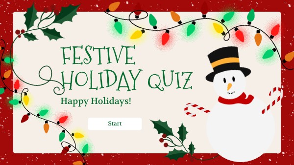 Festive holiday quiz