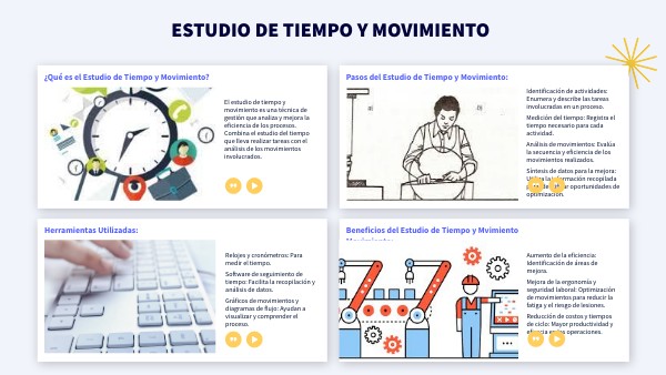 estudio de movimientos y tiempo