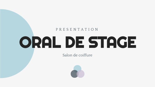 présentation oral de stage