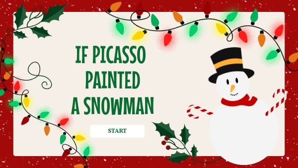 If Picasso Painted a Snowman