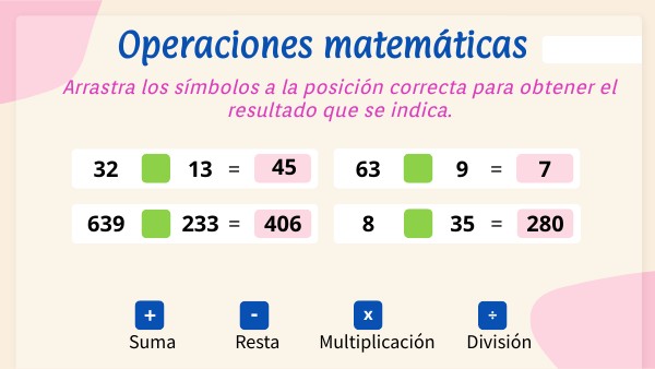 OPERACIONES MATEMÁTICAS