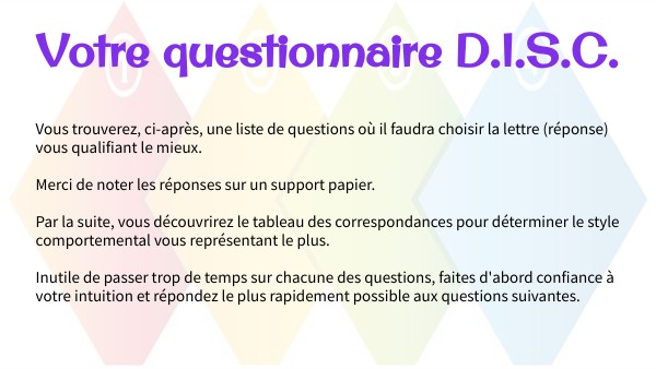 Questionnaire DISC