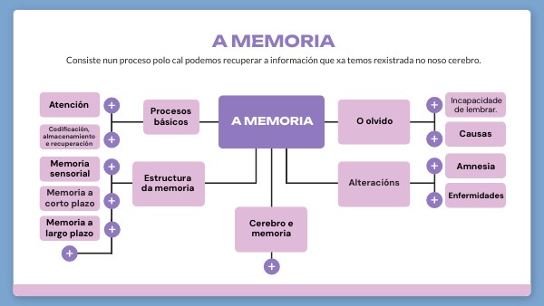 Mapa conceptual: A memoria.
