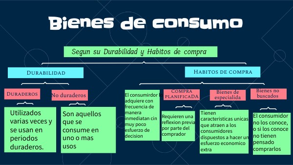 MAPA MENTAL DE LOS BIENES DE CONSUMO