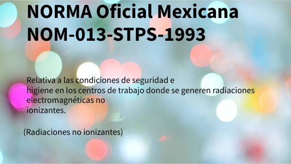 NOM-013-STPS-1993